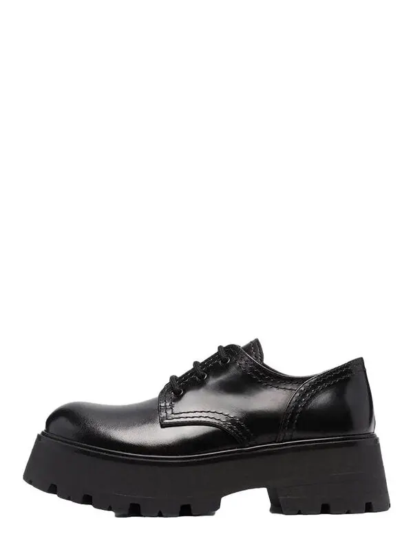 Alexander McQueen Wander Lace-up Platform Loafers - Black