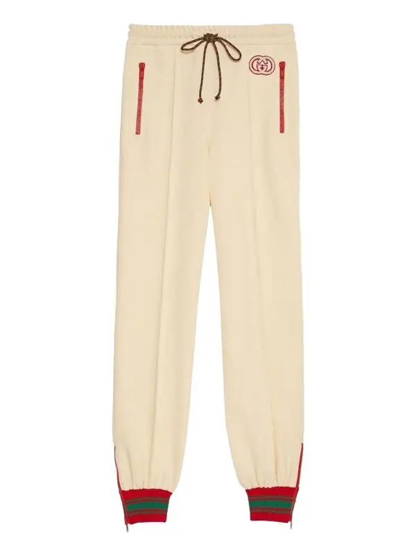 Gucci Polyester Blend Jogging Pants - Beige