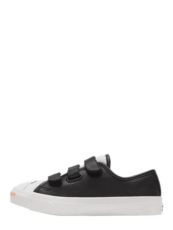 CONVERSE Jack Purcell Low Top Sneakers With Velcro Fastening - Black/white