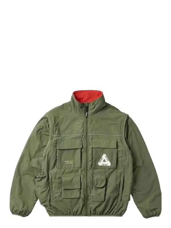 PALACE Cordura Rs Zip Off Jacket - Olive Green