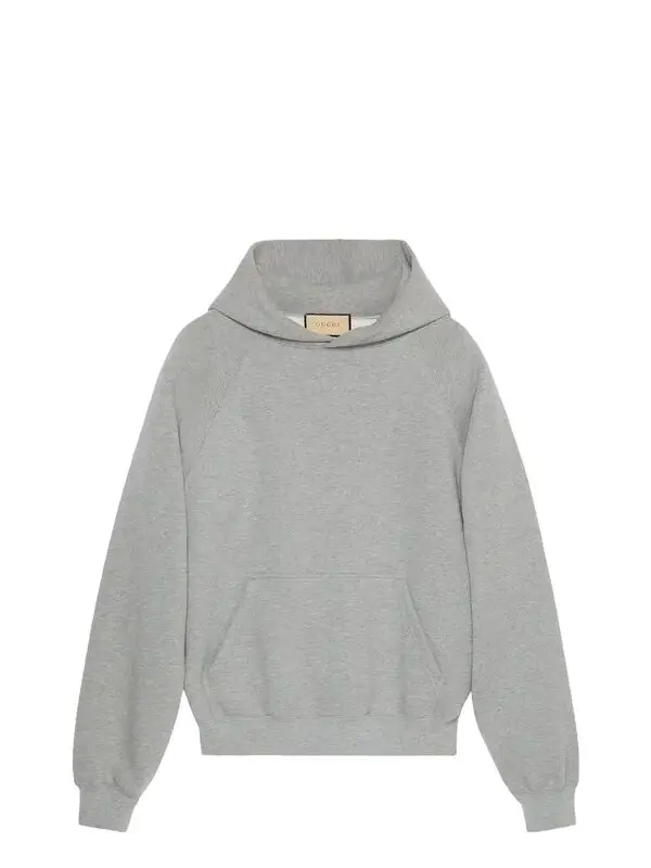 Gucci Cotton Hooded Sweatshirt With Print - Grey