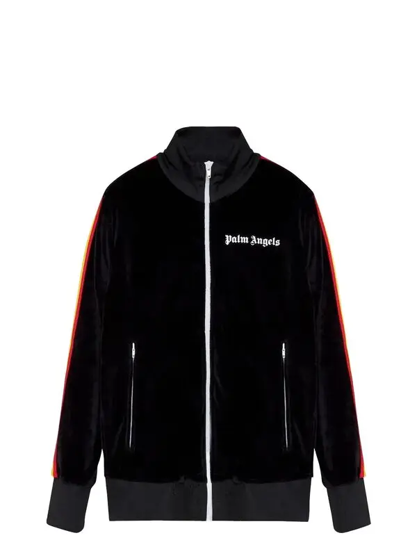 Palm Angels Rainbow Chenille Track Jacket - Black
