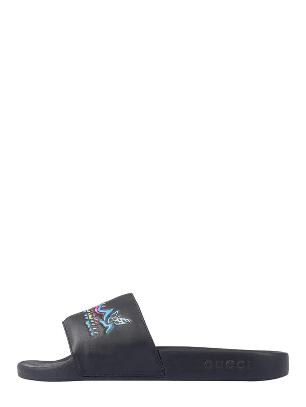Gucci Pursuit Slide "hawaii - Black