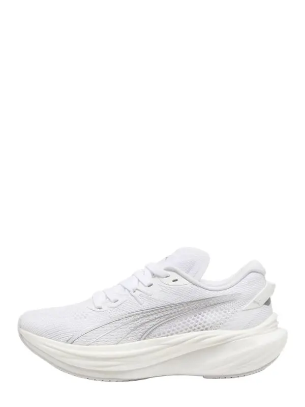 PUMA Deviate Nitro 3 Athletic Sneakers - White/feather Grey/silver