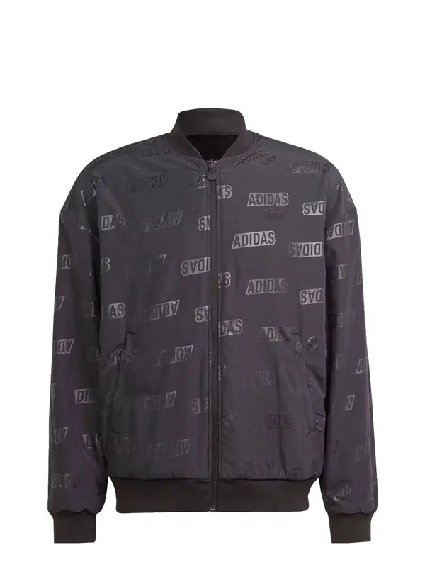 Adidas Embossed Reversible Bomber Jacket - Black