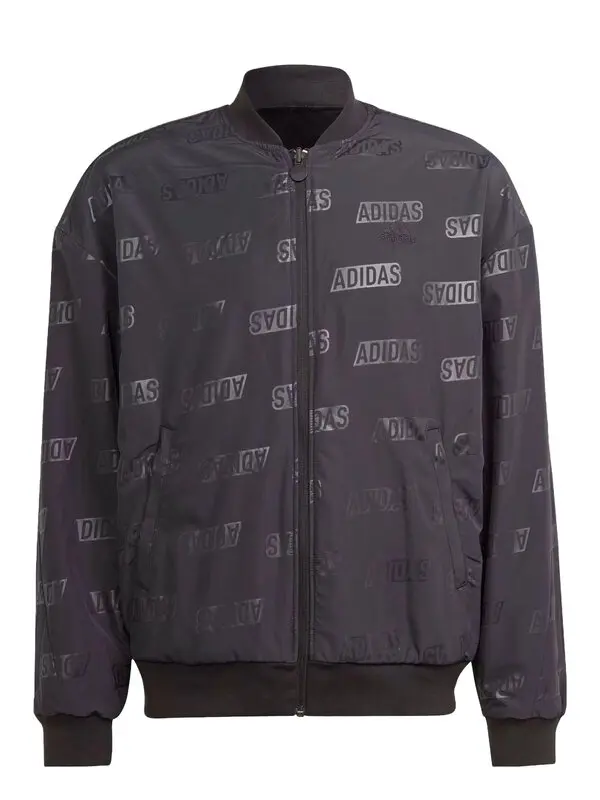 Adidas Embossed Reversible Bomber Jacket - Black