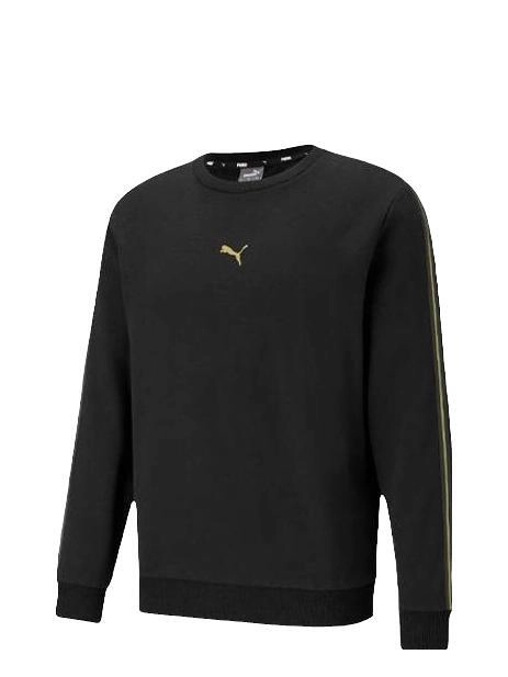 PUMA Logo Fleece Lined Crewneck Sweatshirt - Black
