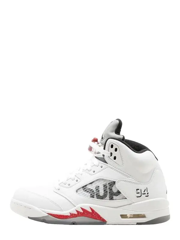 JORDAN Supreme X 5 Retro High Top Sneakers - White