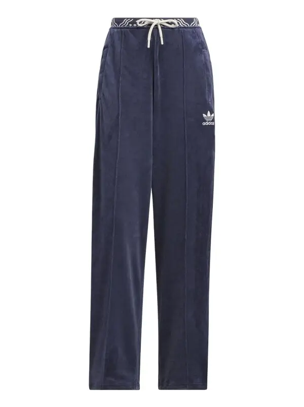 Adidas Velour Track Pants - Blue