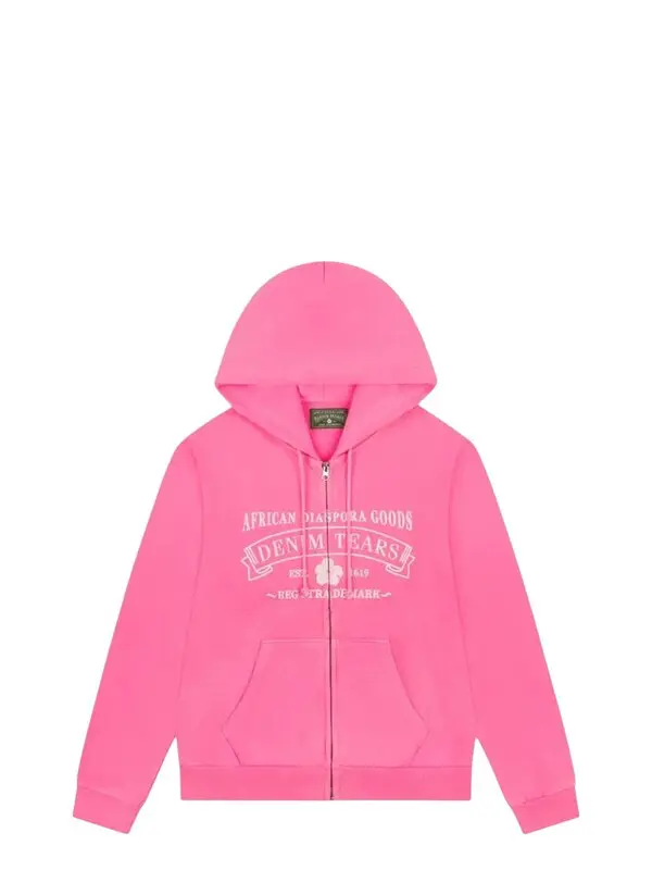 DENIM TEARS Adg Zip Hoodie - Pink