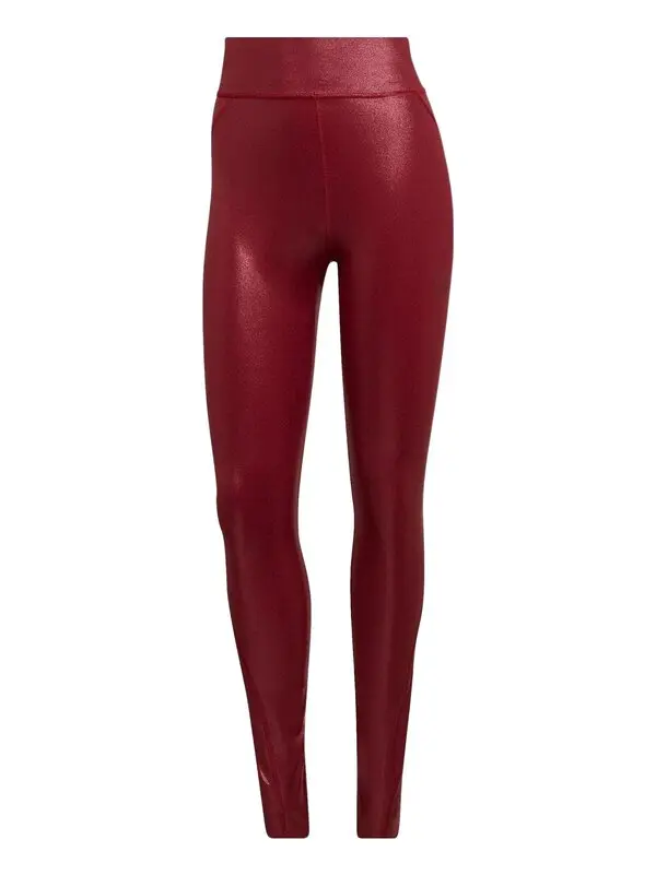 Adidas Stella Mccartney Shiny Training Leggings Asia Sizing - Red