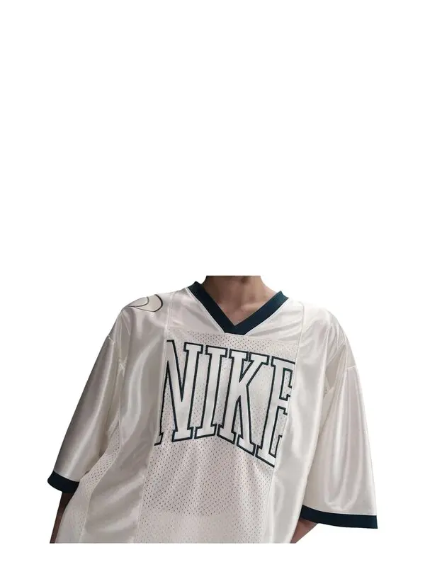 Nike Oversized Graphic Jersey Top - Sail/armoury Navy