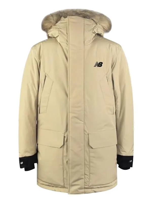 NEW BALANCE Down Parka - Beige/black