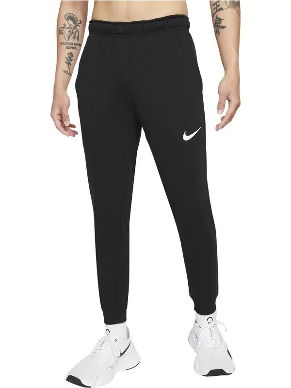 Nike Dri-fit Solid Color Casual Training Sports Pants/trousers/joggers - Black