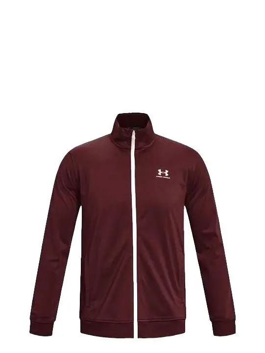 Under Armour Sportstyle Tricot Training Jacket - Burgundy/white