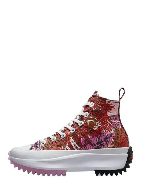 CONVERSE Run Star Hike Platform Tropical Florals High Top Sneakers - Orange/white/black