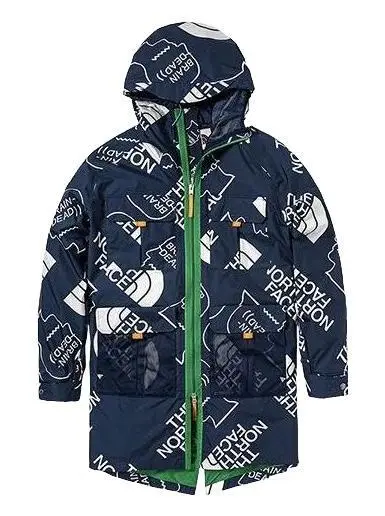 The North Face X Brain Dead 76 Oversized Mountain Parka Jacket - Blue
