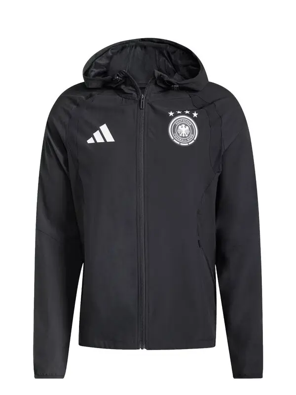Adidas Germany Tiro Travel Full Zip Windbreaker - Black