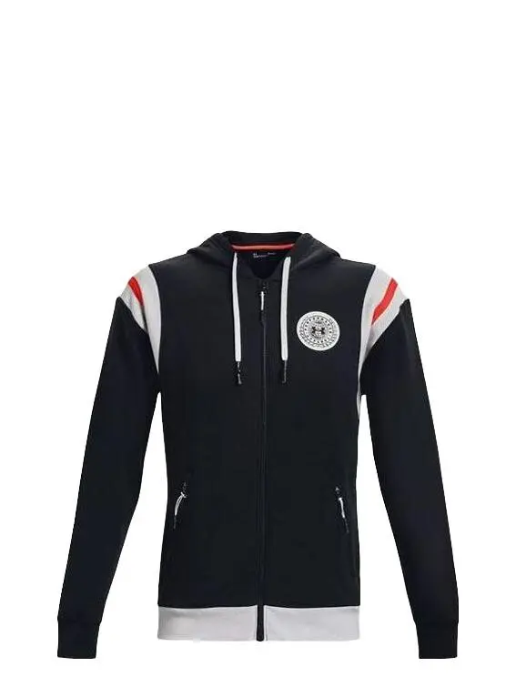 Under Armour Rival Fleece Full Zip Hoodie Jacket - Black/white/red