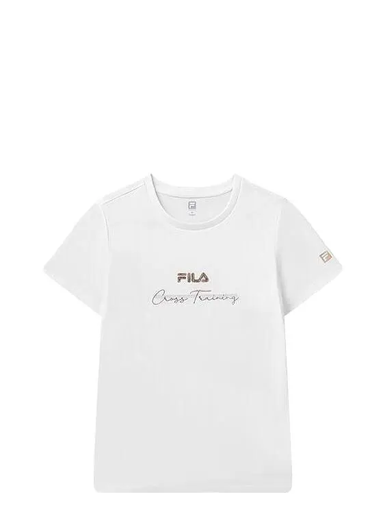 FILA Athletics Logo Printing Short Sleeve Shirt - White