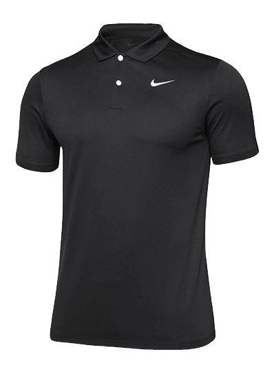 Nike Casual Solid Color Breathable Short Sleeve Polo Shirt Black - Multi-color