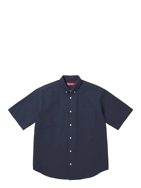 Supreme Ss26 Loose Fit Oxford S/s Shirt - Navy