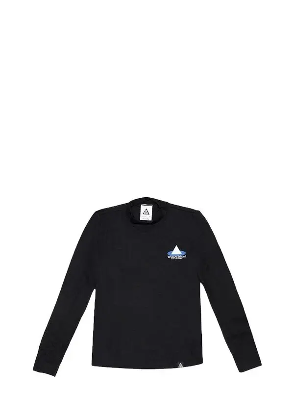 Nike Wizard Island Casual Sports Round Neck Printing Long Sleeves Pullover - Black