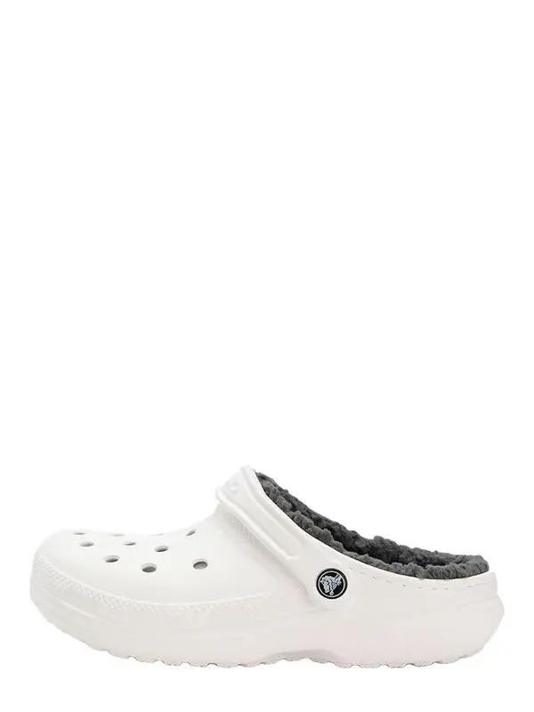 CROCS Classic Clog With Faux Fur Lining - White