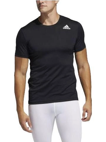 Adidas Round Neck Logo Printing Short Sleeve T-shirt - Black