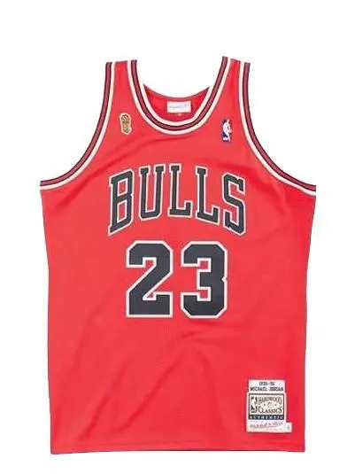 Mitchell & Ness Nba Authentic Chicago Bulls Road Finals 1995-96 Michael Jordan Jersey - Red/white/black