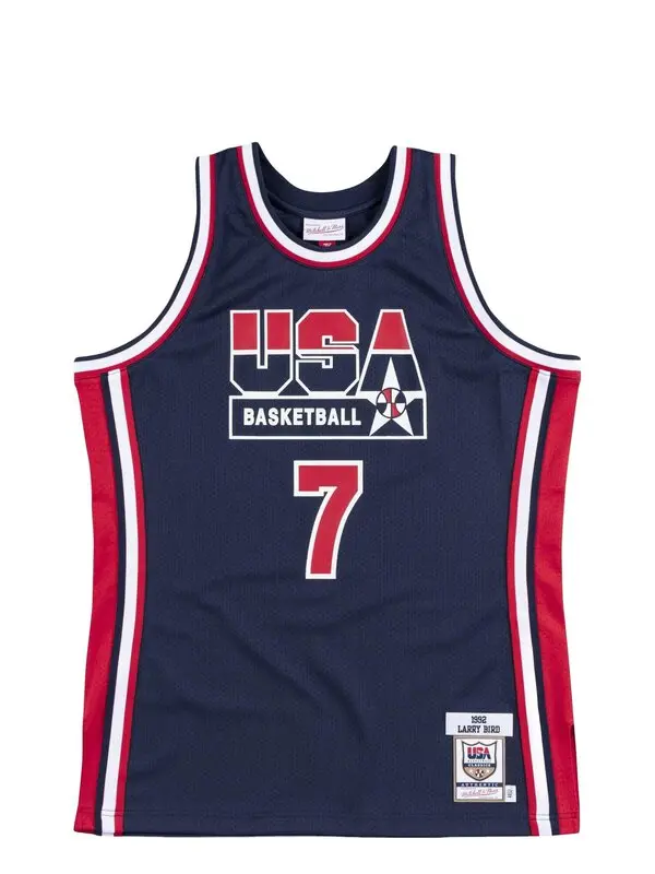 Mitchell & Ness Larry Bird Team Usa 1992 Jersey #7 - Navy/red/white