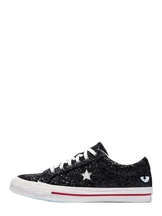 CONVERSE Chiara Ferragni X One Star Low Top Glitter Sneakers - Black