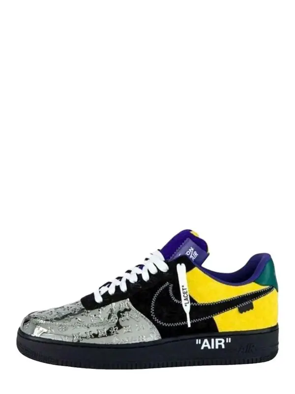 Nike X Louis Vuitton Air Force 1 Low "silver Black - Black/silver/yellow