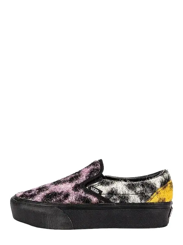 VANS Classic Slip-on Platform "mix Leopard - Black/pink/yellow