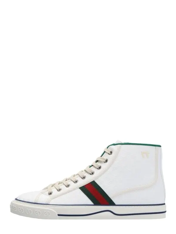 Gucci Tennis 1977 High Top Sneakers - White/green/red