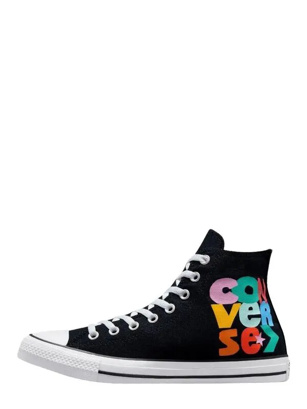 CONVERSE Chuck Taylor All Star High Top "happy Faces" Sneakers - Black