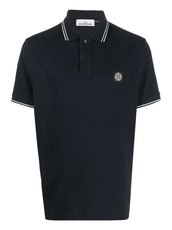 Stone Island Patch Polo Shirt - Navy