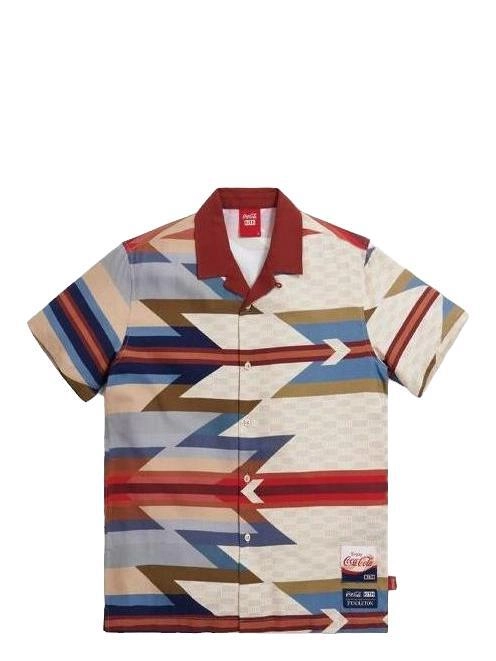Kith X Coca-cola X Pendleton Camp Collar Shirt 'maroon Multi - Multi-color