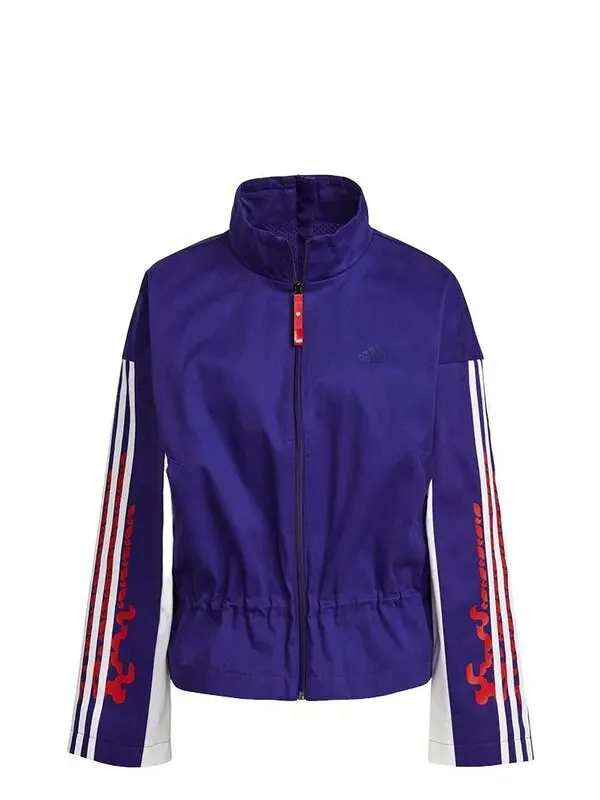 Adidas Cny Half Zip Sports Jacket In College Purple - Default Color