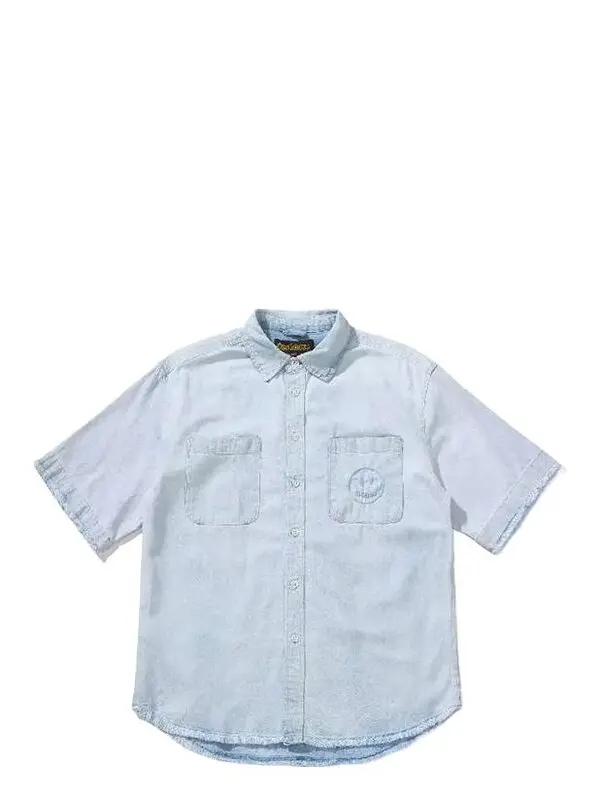 Drew House Lightweight Denim Shirt - Light Indigo