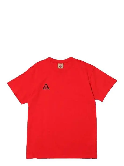 Nike Small Logo Casual Short Sleeve Large - Red
