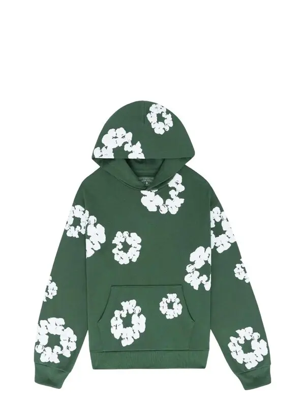 DENIM TEARS Cotton Wreath Hoodie - Green/white