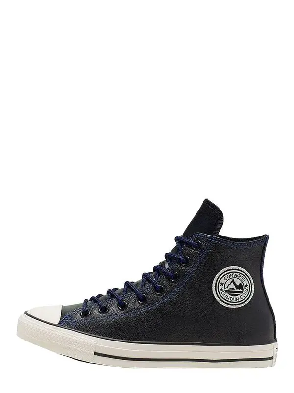 CONVERSE Chuck Taylor All Star High Tumbled Leather Sneakers - Black/blue
