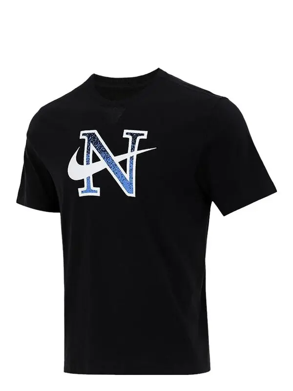Nike Alphabet Logo Casual Sports Short Sleeve T-shirt - Black