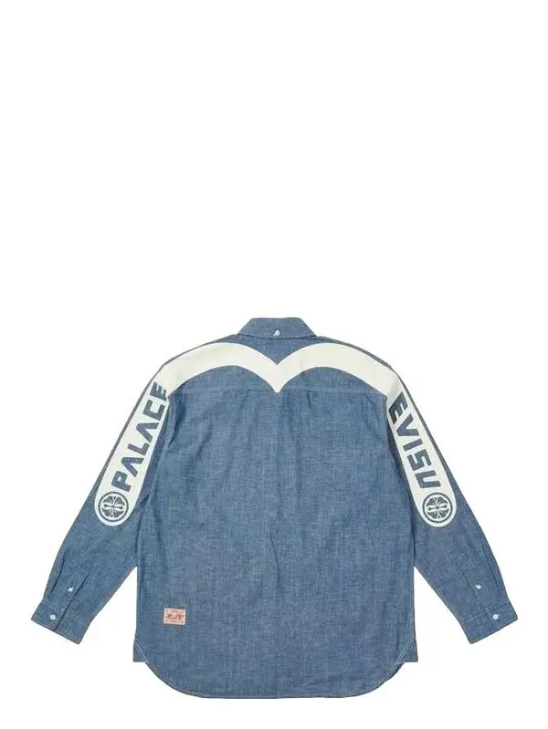 PALACE X Evisu Classic Daicock Denim Shirt - Blue