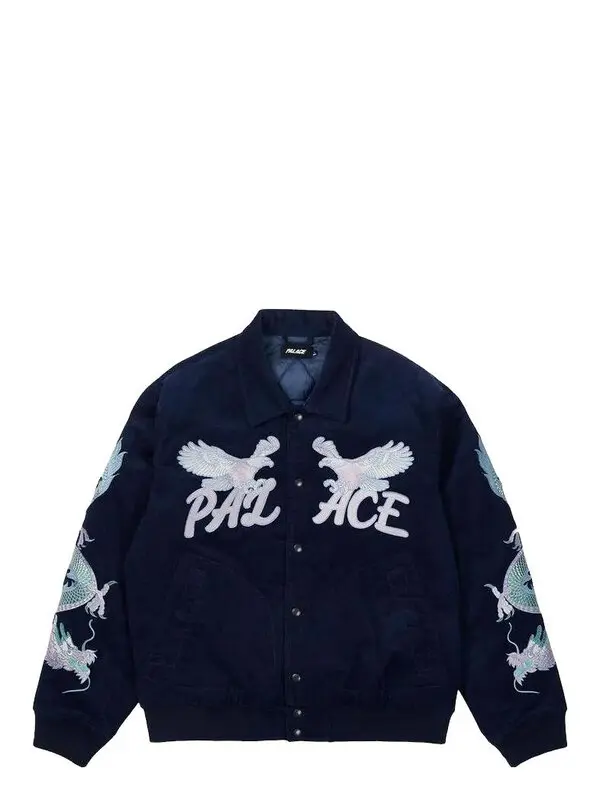 PALACE Double Dragon Embroidered Bomber Jacket - Navy