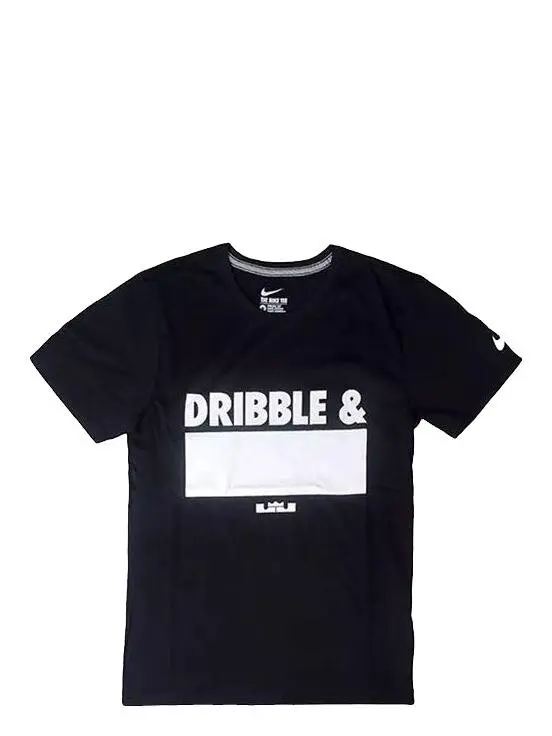 Nike Lebron James Dribble Tee Basketball Short Sleeve - Black