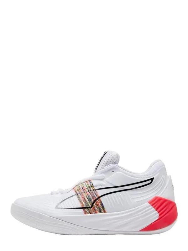 PUMA Fusion Nitro Spectra Low Top Sneakers - White/red