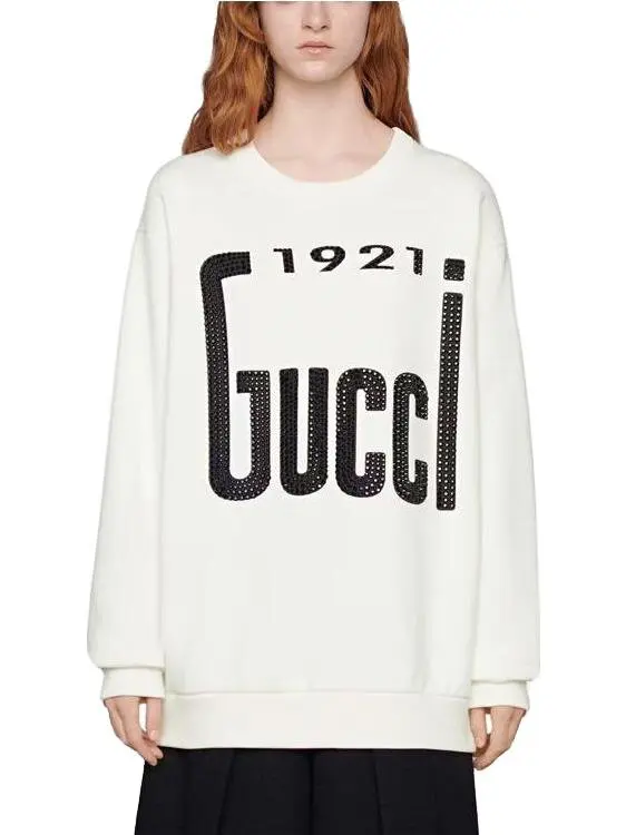 Gucci Crystal '1921' Sweatshirt - White