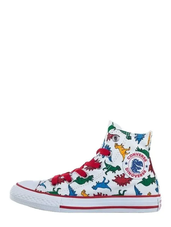 CONVERSE Chuck Taylor All Star High Top Dinoverse Print Sneakers - White